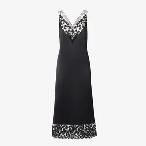 Fendi Dress Black Silk And Lace Dress
